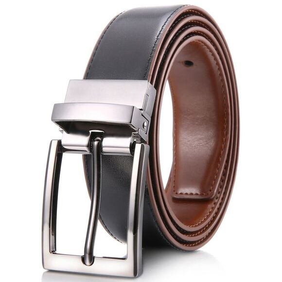 MARINO | Accessories | Marino Mens Brown Reversible Leather Casual Belt ...